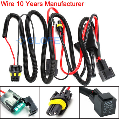 HB3 9005 Relay Wire Harness 40A Head Light High Beam Female Pigtail ...