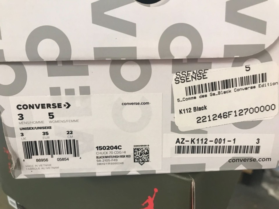 Converse Chuck Taylor All-Star 70 Hi Comme des Garcons PLAY Black ...