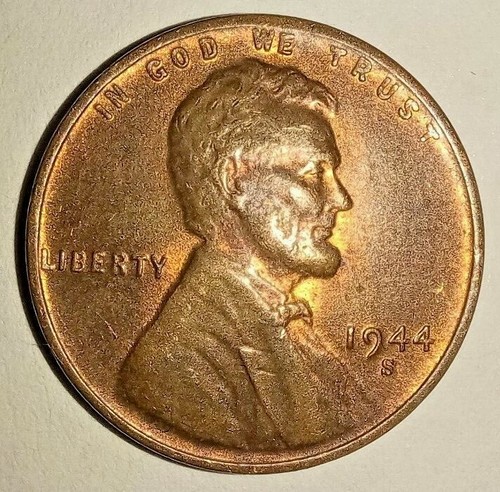 1944 S USA LINCOLN HEAD PENNY - SMALL CENT - ONE US CENT COIN - WHEAT ...