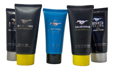 5 pc Assorted Ford Mustang Shower Gel After Shave Balm 3.4 oz ea (Cr ...