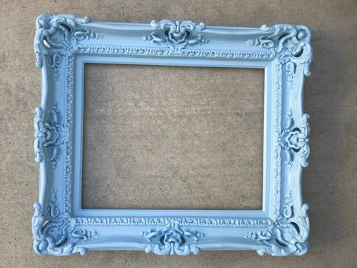 Baby Blue Picture Frame Fancy Photo Frame Original Art Canvas 16x20 ...