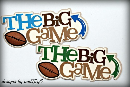 CRAFTECAFE FOOTBALL KID TITLE paper piece premade scrapbook page diecut ...