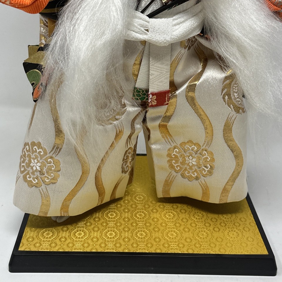VTG Japanese Doll Kimono Kabuki Noh Geisha Traditional Folk Japan White ...