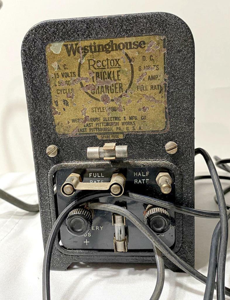 Vintage Westinghouse Rectox Trickle Battery Charger Style 496656 DC6V ...