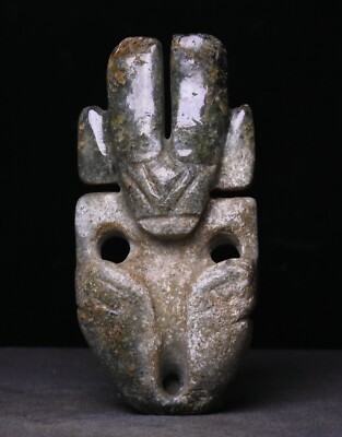 9CM China Hongshan Culture Old Jade Carved Sun God Helios Sun-God ...