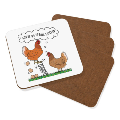 You're No Spring Chicken Coaster Drinks Mat Set Of 4 - Funny | eBay ...