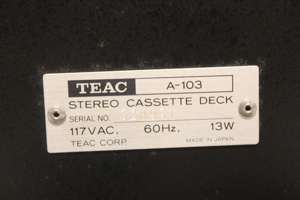 Vintage Teac A-103 Stereo Cassette Deck Tested and Working J5 | eBay