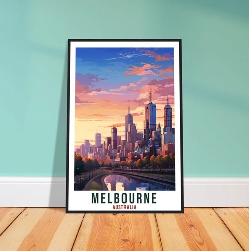 Melbourne Travel Poster Wall Art Melbourne Australia | eBay