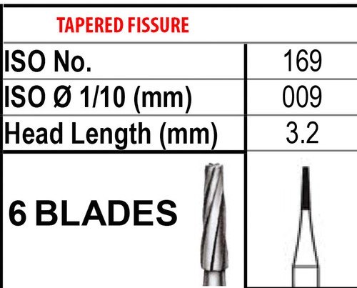 FG169 Kerr Carbide Burs FG 169 Bur #169 Friction Grip 100-10pk | eBay
