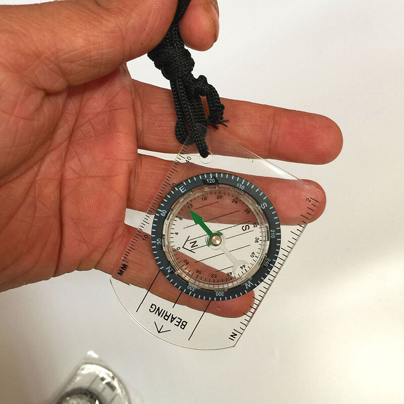 OutdoorCamping Hiking Transparent Plastic Compass Footprint Travel ...