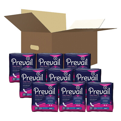 Prevail Daily Incontinent Pad 9-1/4" L Regular Length Moderate Case of ...