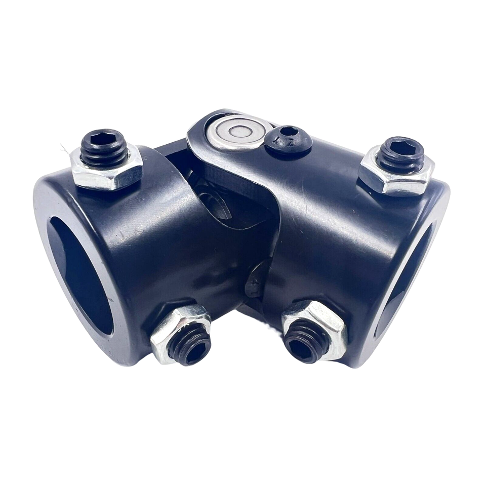 New 1" DD X 1" DD Single Steering U Joint Coupler Black Steel Universal ...