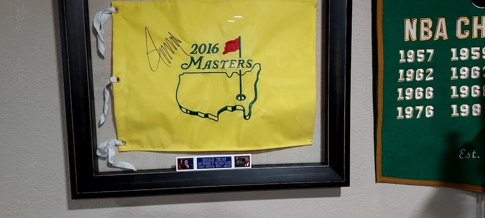President Donald Trump Signed Autograph Augusta National Masters Golf ...