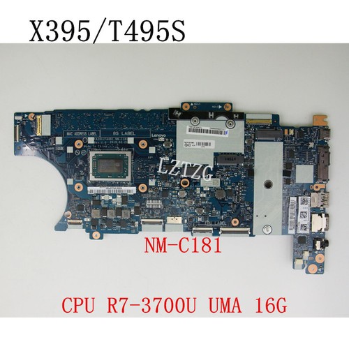 NM-C181 For Lenovo ThinkPad X395 T495S Motherboard CPU R7-3700U 16G FRU ...