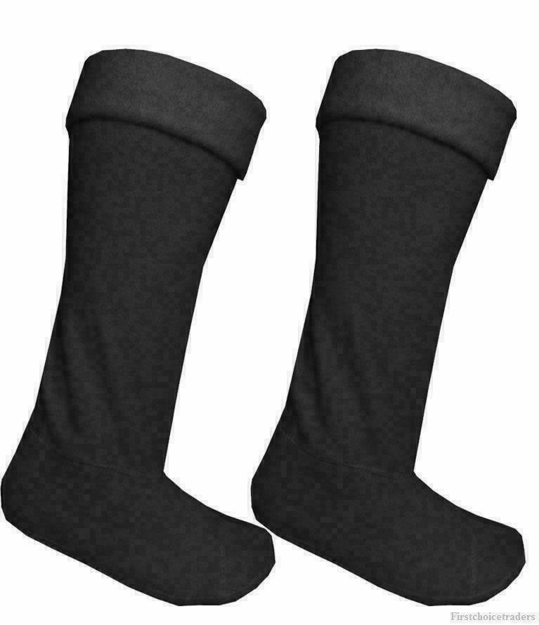 Mens Womens Fleece Wellie Socks Ladies Wellington Boot Thermal Liners ...