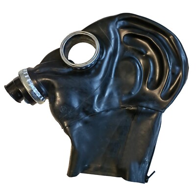 Latex Gas Mask Cosplay Natural Latex Rubber Gas Mask Punk Ghost Full ...