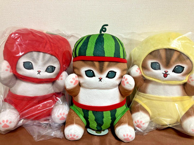 12.6in Mofusand fruit Nyan Watermelon Lemon Apple BIG Plush stuffed ...