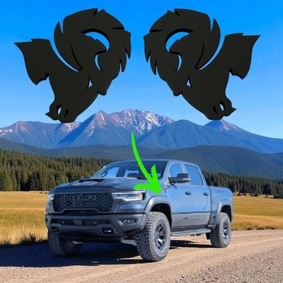 For Ram Emblem Badges Matte Black New Custom Angry Aggressive | eBay