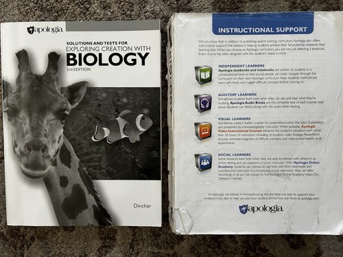 Exploring Creation with Biology 3rd Edition and solutions and tests ...