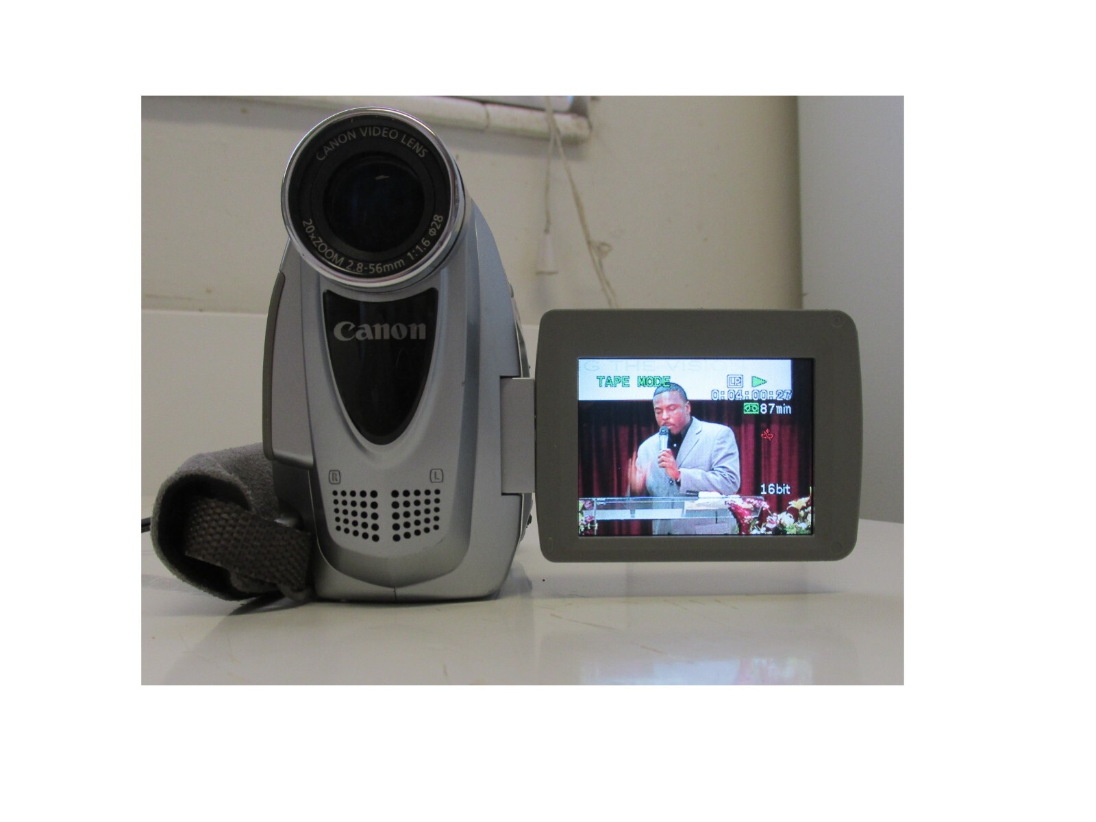 Canon ZR85 MiniDV Digital Video Camera Camcorder -Tested - W/Power cord ...