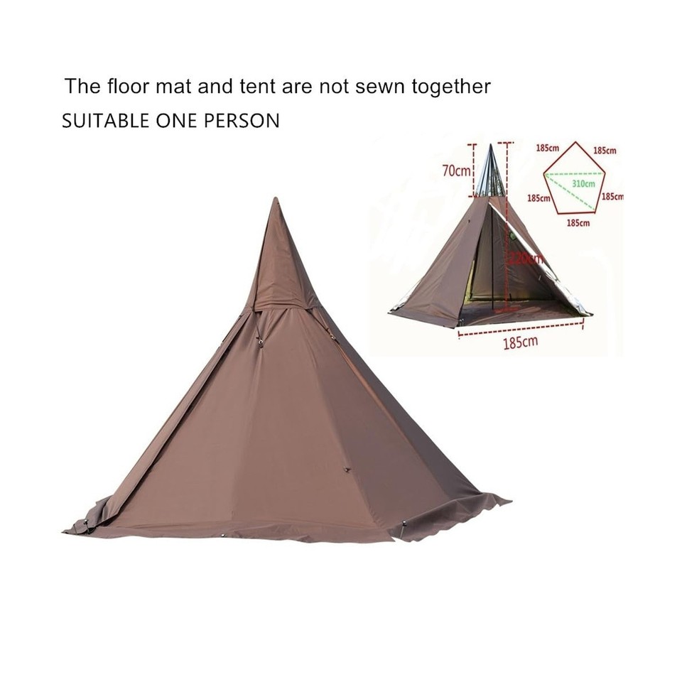 Latourreg Portable Waterproof Camping Pentagonal Teepee Tent Outdoor ...