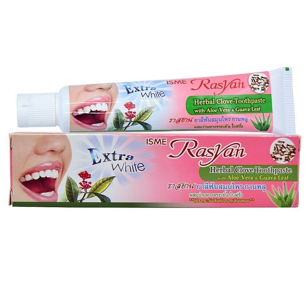 ISME Rasyan Herbal Clove Toothpaste Teeth White Antibacterial Aloe Vera ...