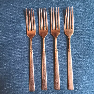 Oneida EASTON Dinner Forks Set of 4 Stainless Flatware Replacements ...