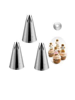 Piping Tip 1M 3 Pcs Set,1M Star Tip for Cake Decorating Essentials | eBay