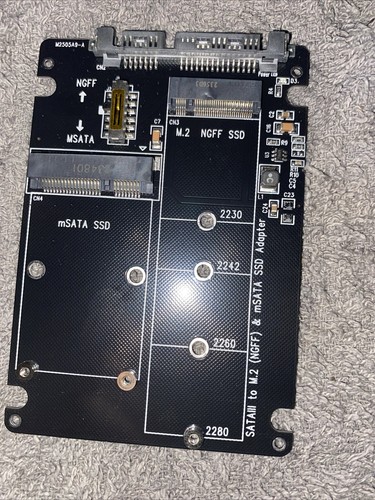 M.2 SATA to SATA Adapter (Not Support NVME/M.2 PCIE) MSATA and B Key/B ...