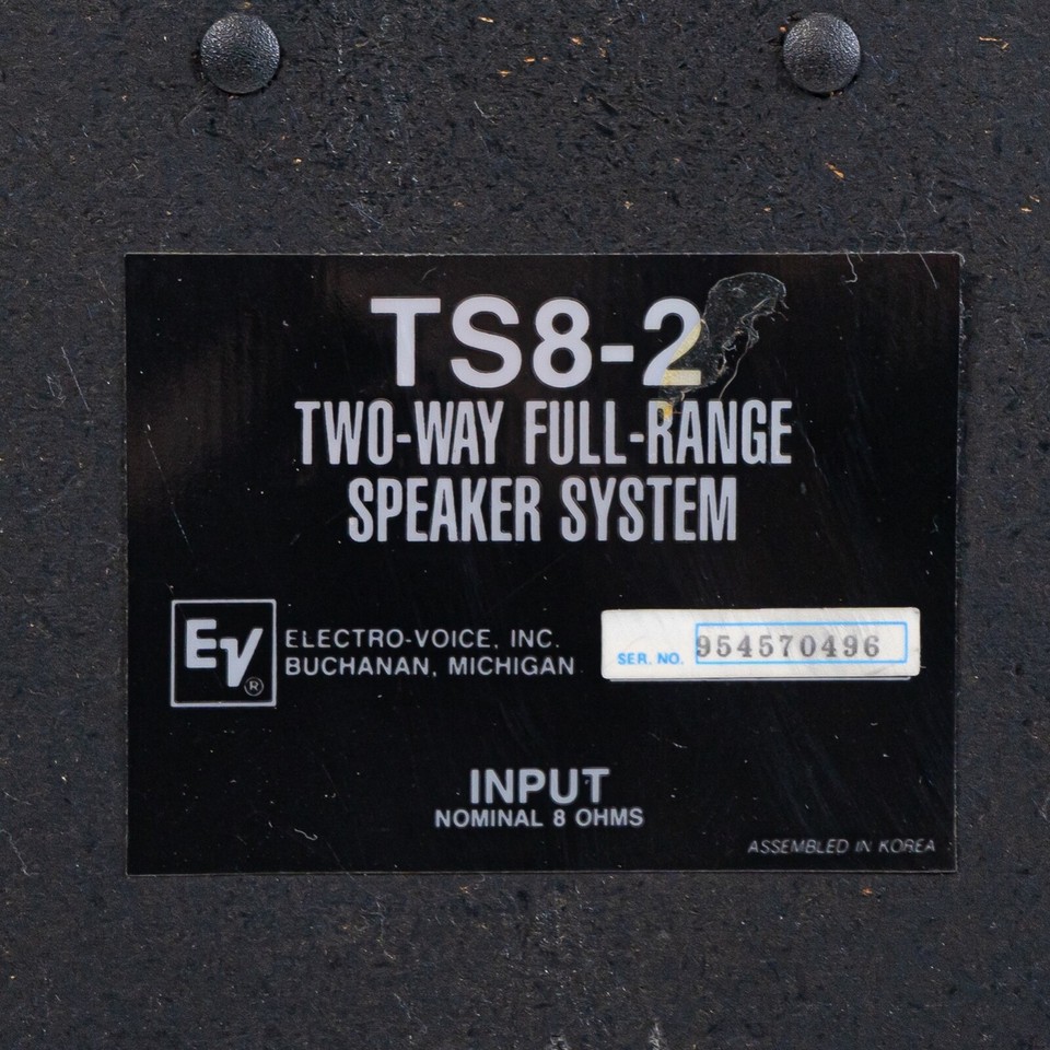 Electro Voice TS8-2 2-Way Full Range Speaker System - Pair | eBay