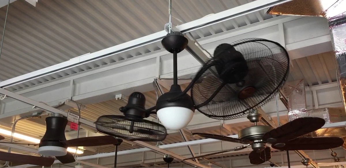 Dual Rotational Ceiling Fan With Light | Shelly Lighting