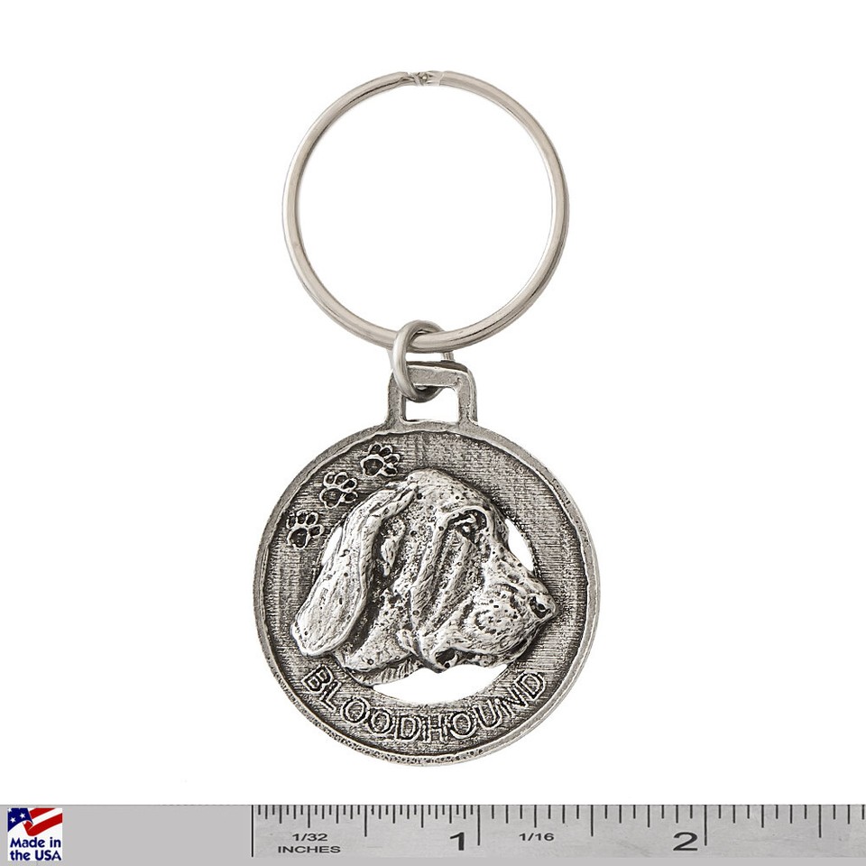 Creative Pewter Designs Bloodhound Dog Pewter KeyChain, Key Fob, D028KC ...
