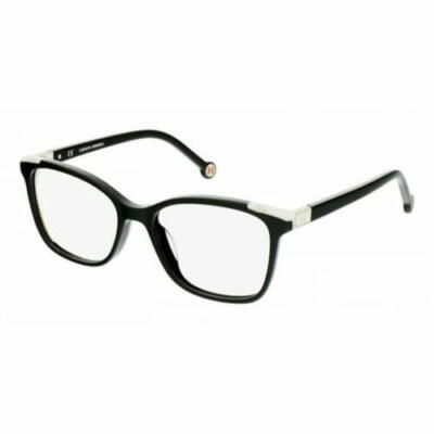 NEW Carolina Herrera VHE 874W 0700 Black & White Eyeglasses 51/16/135 ...