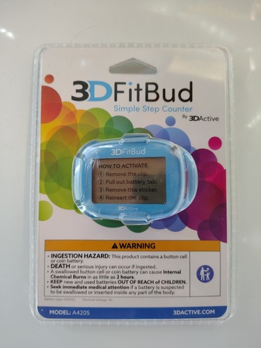 3DFitBud Simple Step Counter Walking Pedometer with Clip and Lanyard ...