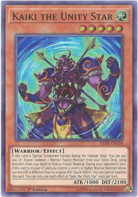 Yu-Gi-Oh Card - BLRR-EN038 - KAIKI THE UNITY STAR (ultra rare holo ...