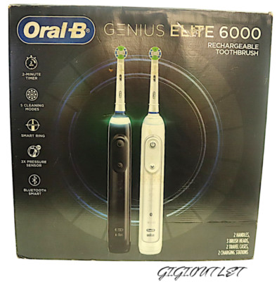 Oral-B Genius Elite 6000 Electric Toothbrush - Black/White | eBay