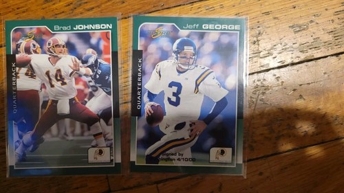 9 Card Football Mixed Lot Jeff George Brad Johnson David Patten Yancey ...