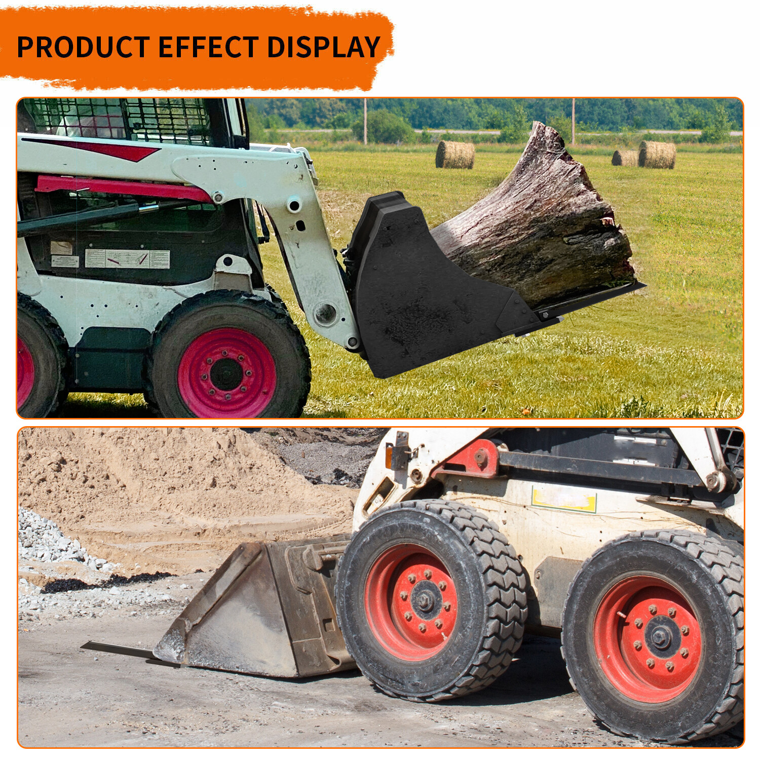 49.5" Removable Bucket Tooth Kit Tooth Bar for Loader Tractor Bolt On ...