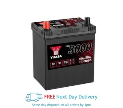 Yuasa YBX3055 SMF Battery 330 CCA 36Ah 3 Year Warranty | eBay UK