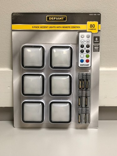 Defiant 80 Lumens Accent Light Combo with Remote Control (6-Pack ...