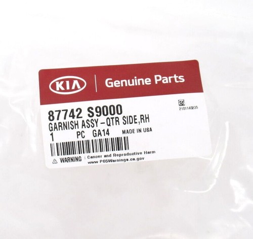 Genuine OEM Kia 87742 S9000 Passenger Rear Wheel Opening Molding 20-21 ...