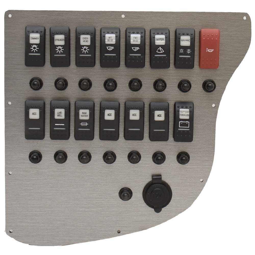 Rinker Boat Switch Panel 576658 | 11 3/4 x 11 3/8 Inch Gray AD-050-522 ...