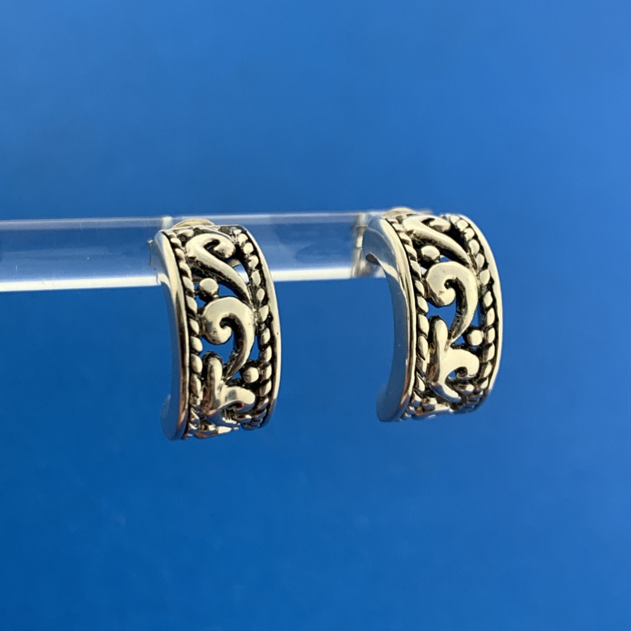 Designer 925 Sterling Silver Vine Scroll Open Work Ha… - Gem