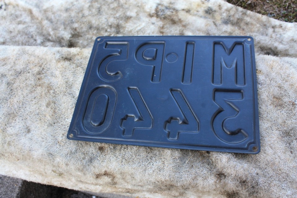 Vintage Italian License Plate Milan Milano Italy Black Rear Plate 1963 ...