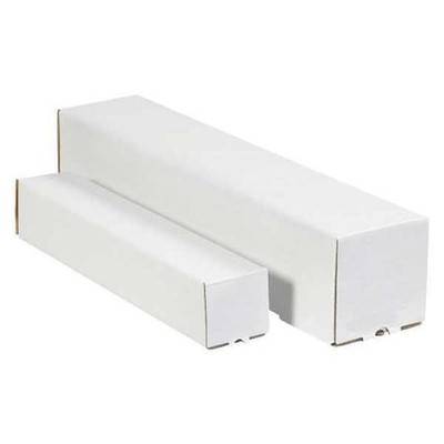PARTNERS BRAND M3330 Square Mailing Tubes, 3" x 3" x 30", White, 25 ...