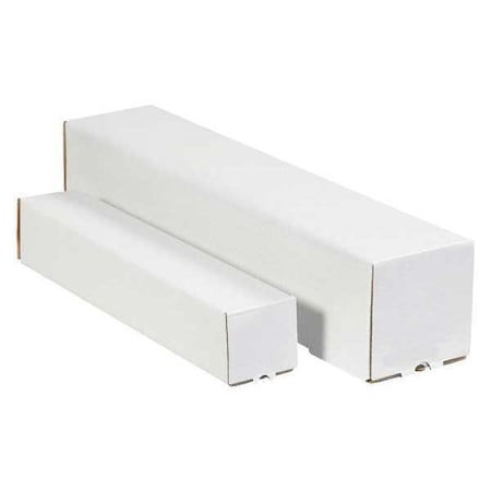 PARTNERS BRAND M3330 Square Mailing Tubes, 3" x 3" x 30", White, 25 ...