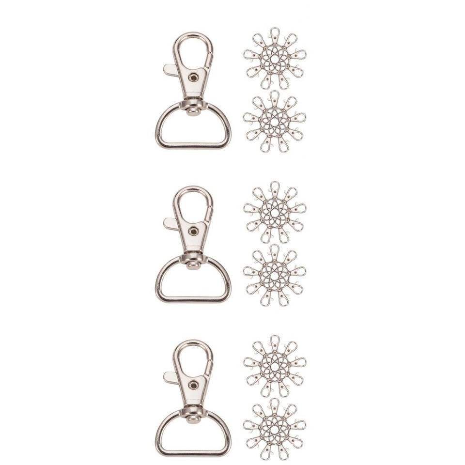 60 Packs Pet Tag Quick Clips Portable Plating Metal Rope Tag Clip for ...