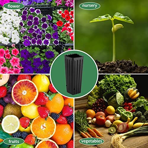 20Pc 9.8" Tree Pots Seedling Nursery Planter Pots Deep Planter w ...