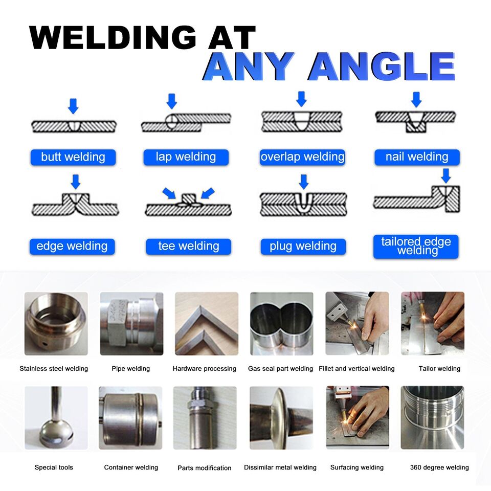 2000W Laser Welding Machine Cleaning Cutting Rust Paint Removing Welder ...