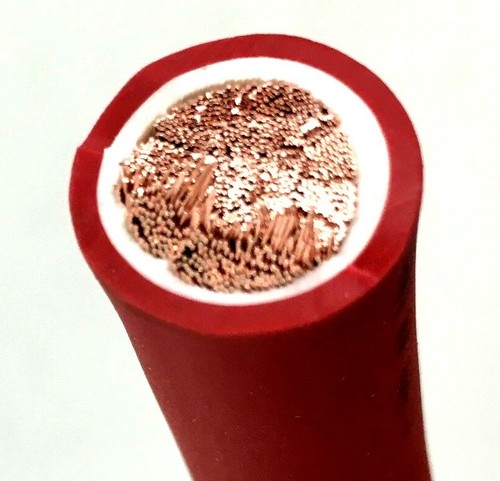 2/0 AWG 00 Gauge Battery Cable Red By the Foot OFC Copper Power Wire ...
